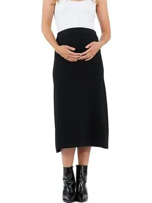 RIPE MATERNITY A-line Knit Skirt - Black