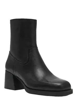 Steve Madden Latches Ankle Booties - Black Leather