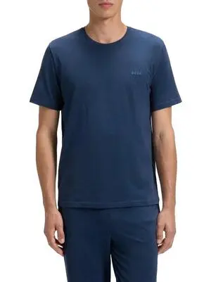 BOSS Mix Match Stretch Cotton Lounge T-shirt - Open Blue