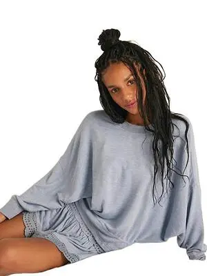 Free People Dream State Modal Pullover - Soft Chambray