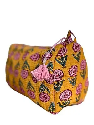 BE DEVA Chaval Cosmetic Bag - Yellow Motif