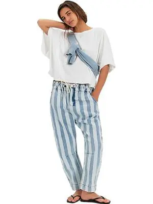 ONETEASPOON Outcasts Harem Jeans - Beach Club Stripe