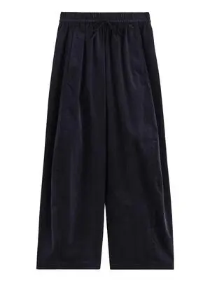 Cos Elasticated Corduroy Barrel-leg Trousers - Navy