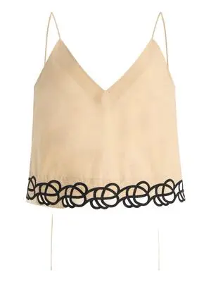 BY MALENE BIRGER By Malene Birger Jennie Embroidered Cotton Vest Brown