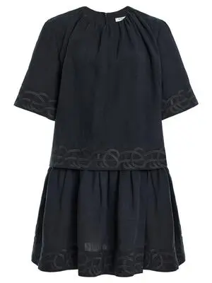 BY MALENE BIRGER Jania Tiered Linen Mini Dress