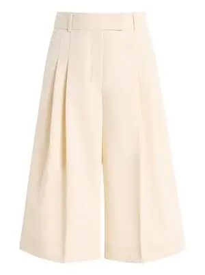 BY MALENE BIRGER Cymbaria Pleated Mid-rise Shorts - Off-white