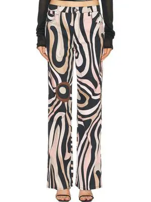 Emilio Pucci Wide Leg - Nero & Nude