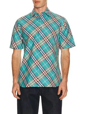 BURBERRY Burberry Robert Check Shirt In Blue