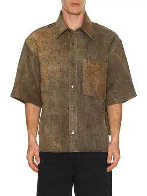 AGOLDE Watson Shirt In Brown - Bark