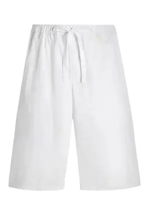 Dolce & Gabbana Logo Patch Cotton Shorts - White