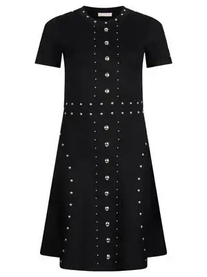 Liu Jo Studded Knitted Mini Dress - Black