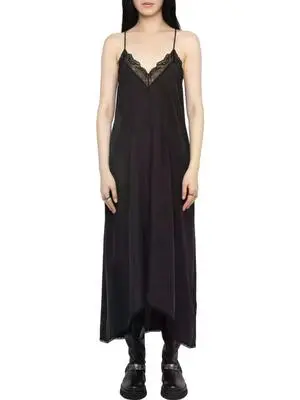 Zadig&Voltaire Lace-trim Midi Dress - Black