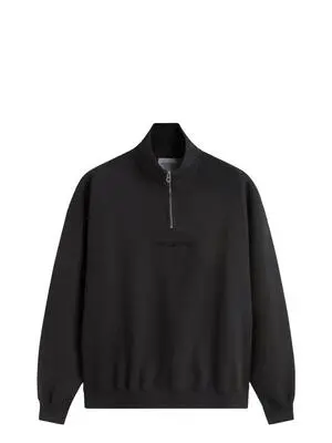 LES HÉRITIERS Logo Quarter-zip Sweatshirt - Black