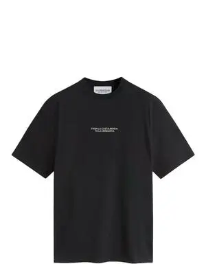 LES HÉRITIERS Text Print T-shirt - Black