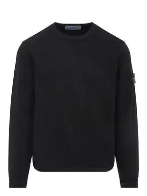 Stone Island Logo-detail Sweater - Black