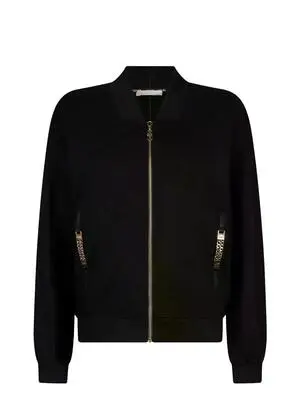 Liu Jo Chain-detail Zip Sweatshirt - Black