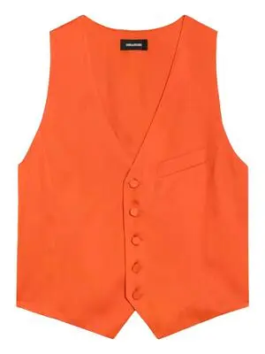 Zadig&Voltaire Emaus V-neck Waistcoat - Orange