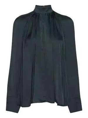 Remain Birger Christensen Bow Blouse - Blue