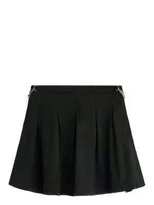 Our Legacy Frayed Pleated Skirt - Black