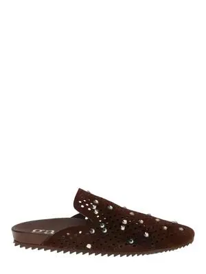 PEDRO GARCIA Braidy Perforated Sandals - Brown
