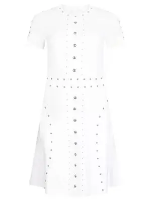 Liu Jo Studded Knit Mini Dress - White