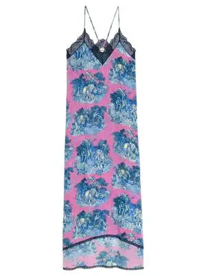 Zadig&Voltaire Graphic-print Midi Dress - Pink