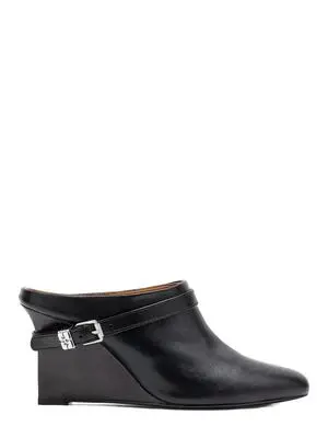 GANNI Buckle Wedge Mules