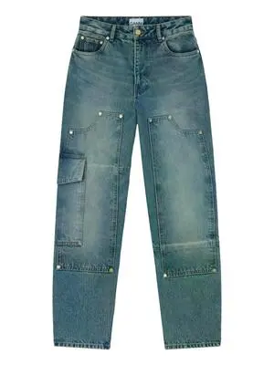 GANNI Paneled Jeans - Blue