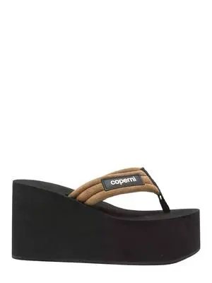 Coperni Platform Logo-plaque Heeled Sandals - Black
