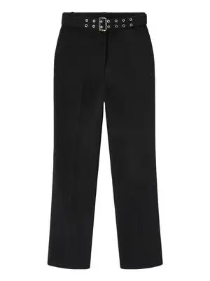 GANNI Belted Trousers - Black