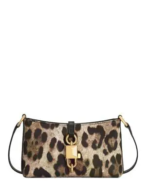 Dolce & Gabbana Animal-printed Shoulder Bag With Lock Detail - Neutrals