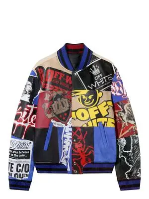 Off-White Multi-patch Varsity Jacket - Black