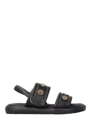 Pinko Studded Leather Sandals - Black
