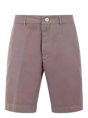 Brunello Cucinelli Cotton Chino Shorts - Brown