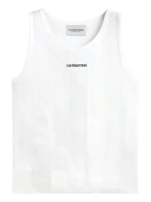 LES HÉRITIERS Textured Tank Top - White