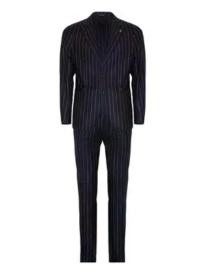 Tagliatore Pinstripe Two-button Suit - Blue