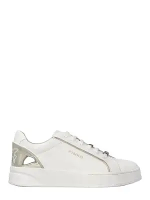 Pinko Logo-lettering Sneakers - White