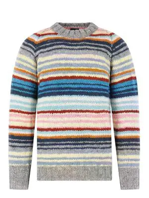 CHAMULA Striped Crew-Neck Sweater