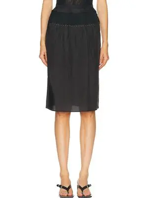 MAISON MARGIELA Midi Skirt - Carbon & Black