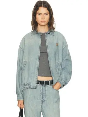 Miu Miu Chambray Jacket - Celeste
