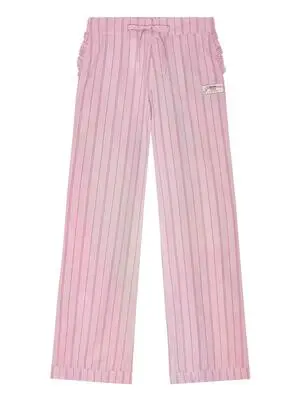 GANNI Pinstriped Trousers - Pink