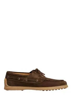 TOD'S Laced Boat Shoes - Brown