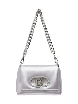Liu Jo Small Chain-Strap Cross Body Bag Silver