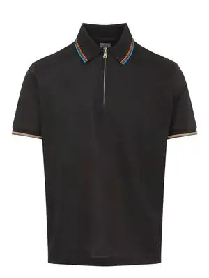 Paul Smith Zip-fastening Polo Shirt - Black