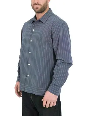 Nn07 Striped-pattern Shirt - Blue