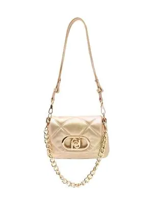 Liu Jo Quilted Monogram Satchel - Gold