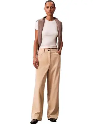 Calvin Klein Corduroy Relaxed Pants - Birch