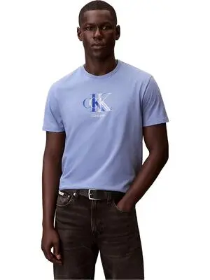 Calvin Klein Double Monogram Graphic Classic T-shirt - Dusty Sailor Blue
