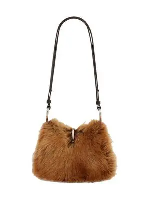 Rabanne Shearling Ring Bag - Brown