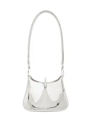 Rabanne Small Leather Ring Bag - Silver